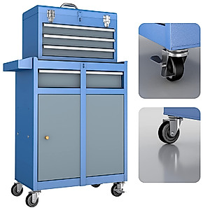 AIRAJ Tool Chest,Detachable Tool Chest with Wheels,Rolling Tool Chest for Workshops and Homes,High Capacity Tool Cabinet with Drawers,Professional Tool Box Organizer