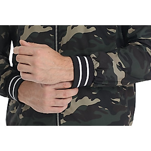 MAGCOMSEN Jackets for Men Bomber Jacket Lightweight Windbreaker Casual Windproof Jacket Full Zip Camouflage Jackets Camouflage Green, XL