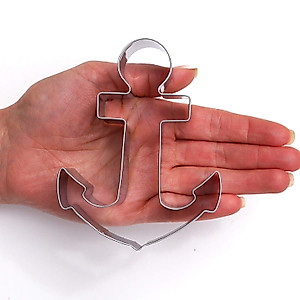 Ship Anchor Cookie Cutter, Premium Food-Grade Stainless Steel, Dishwasher Safe