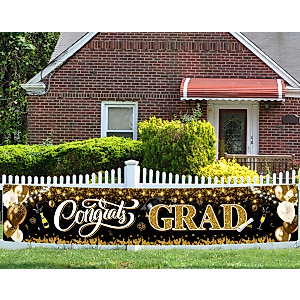 2025 Graduation Decorations-Congrats Grad Yard Sign Banner Decoration for Class of 2025 Graduation Party Supplies