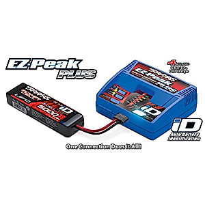 Traxxas 2970 EZ-Peak Plus 4-Amp NiMH/LiPo Fast Charger with ID Auto Battery Identification Vehicle