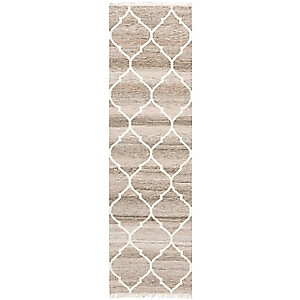 SAFAVIEH Natural Kilim Collection Accent Rug - 2' x 3', Light Grey & Ivory, Handmade Moroccan Boho Trellis Wool & Viscose, Ideal for High Traffic Areas in Entryway, Living Room, Bedroom (NKM317A)