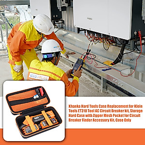 Khanka Hard Tools Case Replacement for Klein Tools ET310 Tool AC Circuit Breaker kit, Storage Hard Case with Zipper Mesh Pocket for Circuit Breaker Finder Accessory Kit, Case Only