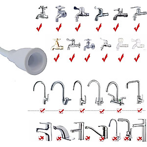 4m/13.12ft Portable Sink Hose Faucet Sprayer Sink Spray Rubber Hose Shampoo Sprayer Handheld Faucet Shower for Pets, Bathing Baby, Washing Hair, Rinsing Vegetables