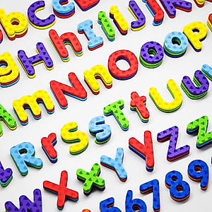 Magnetic Letters and Numbers, Fun Alphabet Kit for Kids, ABC Educational Toys, Refrigerator Magnets with Dry Erase Magnetic Board Preschool Toy - 112PCS