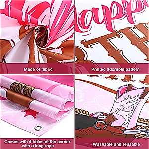 Western Cowgirl Birthday Party Decorations, Wild West Cowgirl Theme Birthday Party Supplies Cowgirl Birthday Party Banner Backdrop Wild West Cowboy Photo Booth Photography Background for Girl