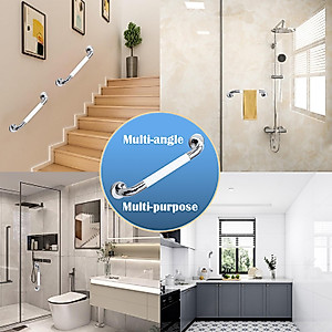 Shower Handle 16 inch, WIENOLOA Grab Bars for Bathtubs and Showers, Anti-Slip Safety Bathroom Grip, Balance Assist for Handicap Elderly Seniors Pregnant Children Stainless Steel Hand Rail Armrest