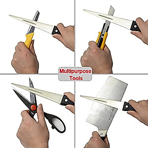 10.6 Inch Diamond Sharpening Rod Sharpening Stone, Diamond Fine Tapered File with wooden handle