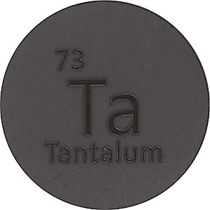 Tantalum (Ta) 24.26mm Metal Disc for Collection or Experiments