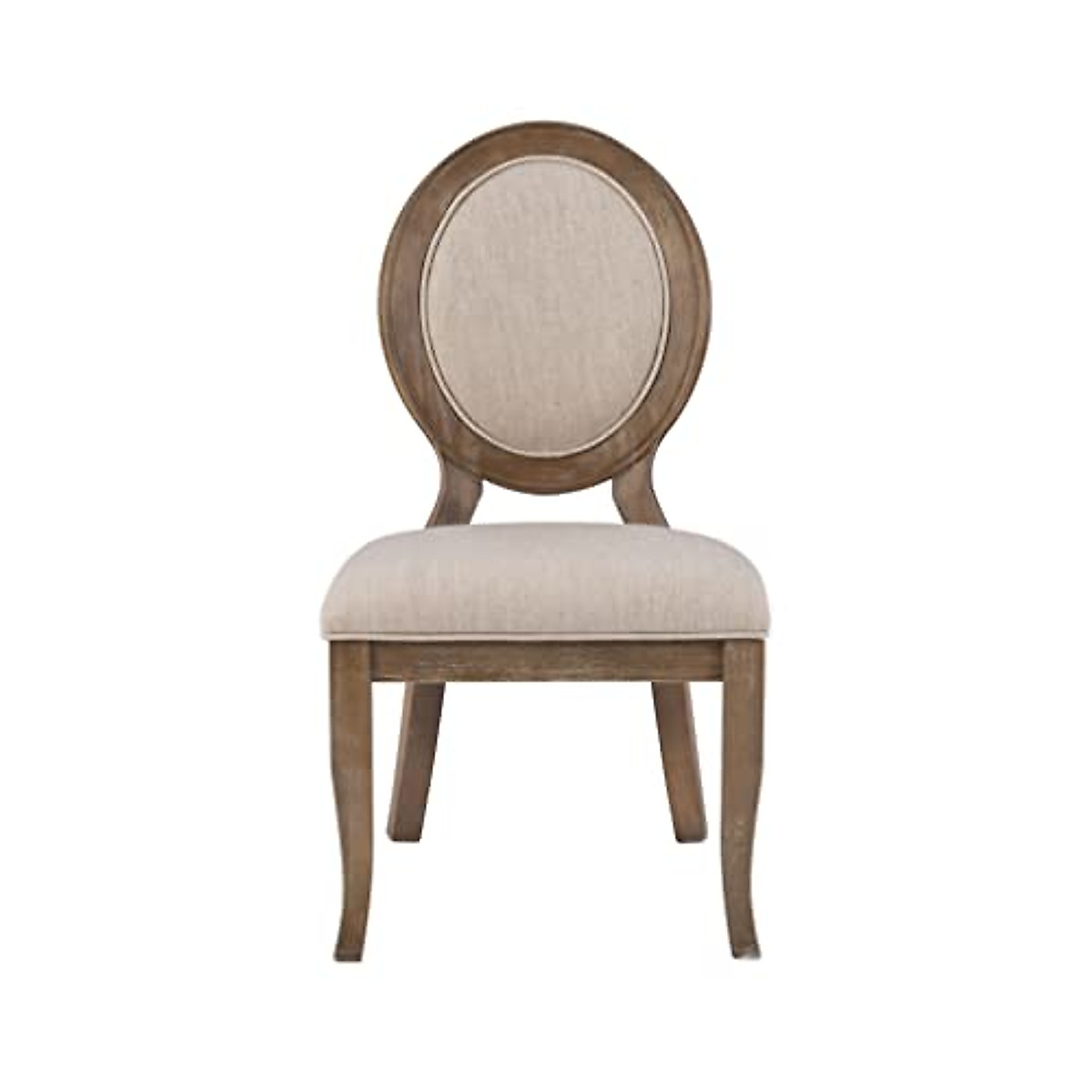 Powell Furniture Lenoir Side Dining Chair, Wire-brushed oak