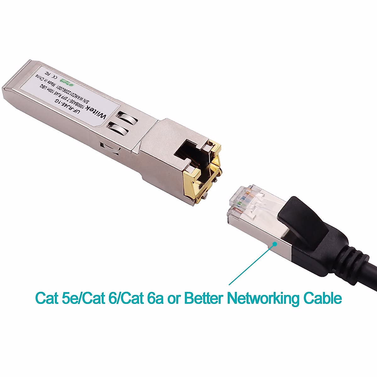 1000BASE-T Gigabit SFP to RJ45, 1G SFP to Ethernet Copper Transceivers Compatible for Ubiquiti Unifi UF-RJ45-1G/uacc-cm-rj45-1g, up to 100m