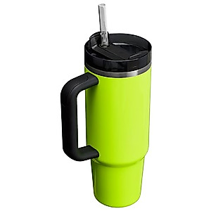 STANLEY Quencher H2.0 FlowState Stainless Steel Vacuum Insulated Tumbler with Lid and Straw for Water, Iced Tea or Coffee, Smoothie and More, Neon Yellow, 30 OZ