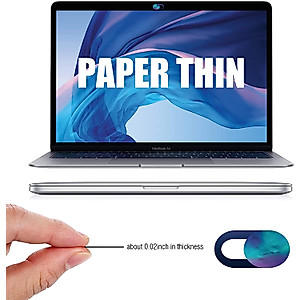 6Pcs Webcam Cover, Camera Cover Slide, Privacy Covers, 0.02-Inch Ultra-Thin Webcam Cover for Laptop, PC, Phone, Protect Your Privacy and Security