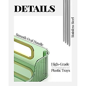 Lexvss Bathroom Organizer Countertop, Clear Makeup Desk Organzier for Dressing Table, Vanity Countertop, Bathroom Counter, 2-Tier Vanity Tray Shelf for Cosmetic, Lotions, Perfume and Toiletries