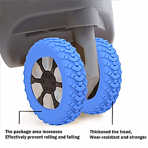 New Luggage Protection Covers, 8Pcs Luggage Compartment Wheel Protection Cover, Shock-proof Carry on Luggage Wheels Cover, Luggage Wheels Silent Protection Cover (8Pcs Orange)