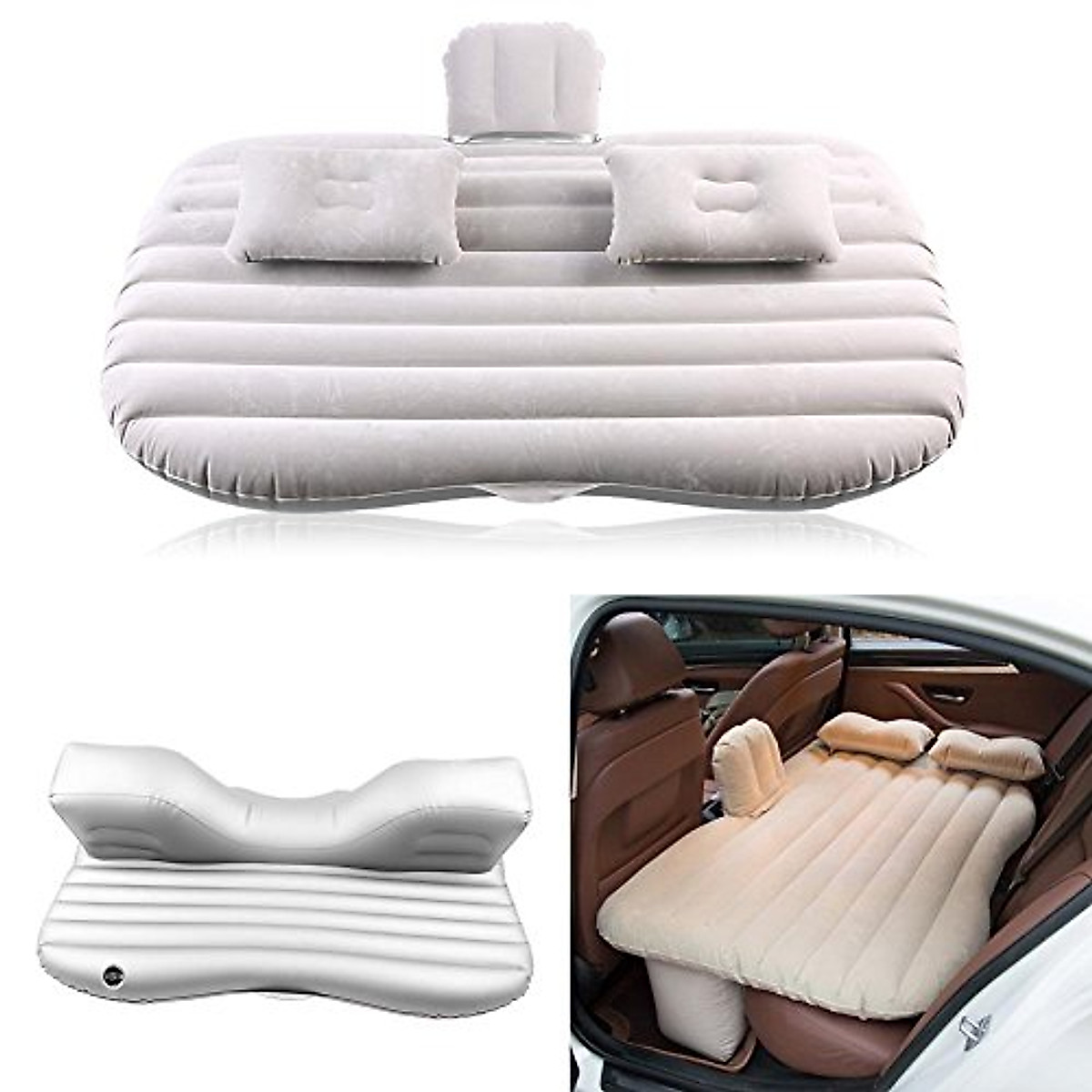 Keenso Car Bed,Car Bed Backseat,Car Air Mattress,Car Camping,Car Mattress,Inflatable with Pump Car Travel,Car Camping,Tent fits SUV,RV,Truck,Minivan