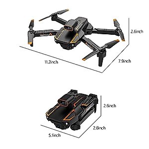 RKSTD Adult Kids Dual Camera Drone, HD FPV Camera Mini RC Quadcopter Drone Toy, With Intelligent Obstacle Avoidance, One Button Start/Return, Altitude Hold, Track Flight