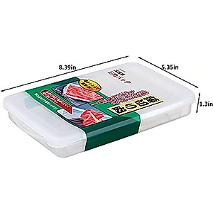 wulikanhua 2 Pack-Cold Dish Storage Container, Deli Meat Container Cold Cuts Fridge Keeper, Cheese Food Storage Container with Lid for Refrigerator, Shallow Low Profile Christmas Cookie Holder