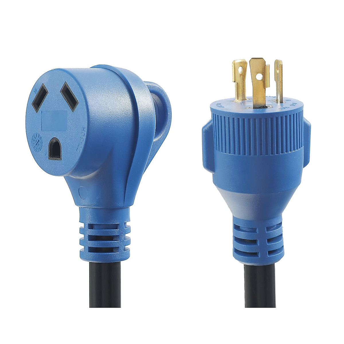 RV Plug Adapter 3 Prong 30 Amp Generator to 30 Amp RV,NEMA L5-30P to TT-30R RV Generator Power Adapter Extension Cord,Load Up to 30 Amp 125V 3750W,10/3 AWG,12 inch(3 Prong 30M30F)