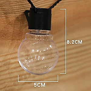 balacoo LED Globe Balls String Lights: Clear Crystal Ball Fairy Lights Indoor Outdoor Decorative Christmas Tree Lights 10LED for Garden Patio Yard Home Parties