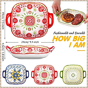 Boho Ceramic Salad Plate Set – Colorful & Stylish