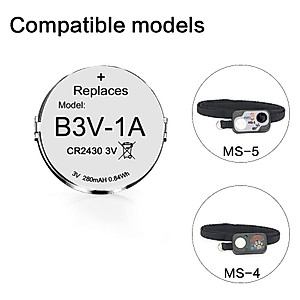 Abeden B3V 1A Lithium Replacement Batteries Compatible with High Tech Pet Single Electronic Collar Battery for Model MS-4 and MS-5 8 Pack