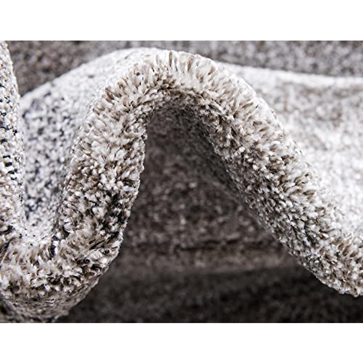 Unique Loom Del Mar Collection Area Rug-Transitional Inspired with Modern Contemporary Design, 6' 0 x 6' 0 Round, Light Gray/Beige