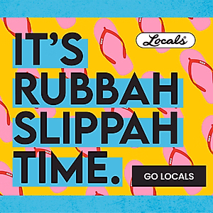 Locals Original Slippah, Translucent Turquoise Strap, 9-10 US Women / 8-9 US Men (Marked as Size 11)