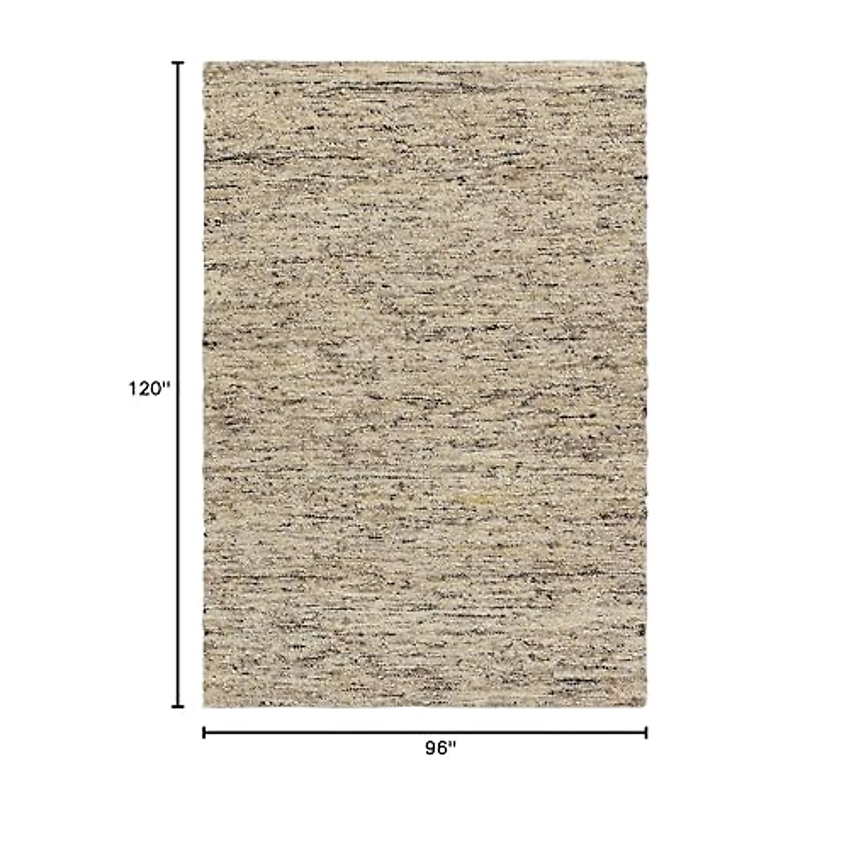 Mark&Day Wool Rugs, 8x10 Uderns Modern Camel Area Rug, Brown Grey Beige Carpet for Living Room, Bedroom or Kitchen (8' x 10')