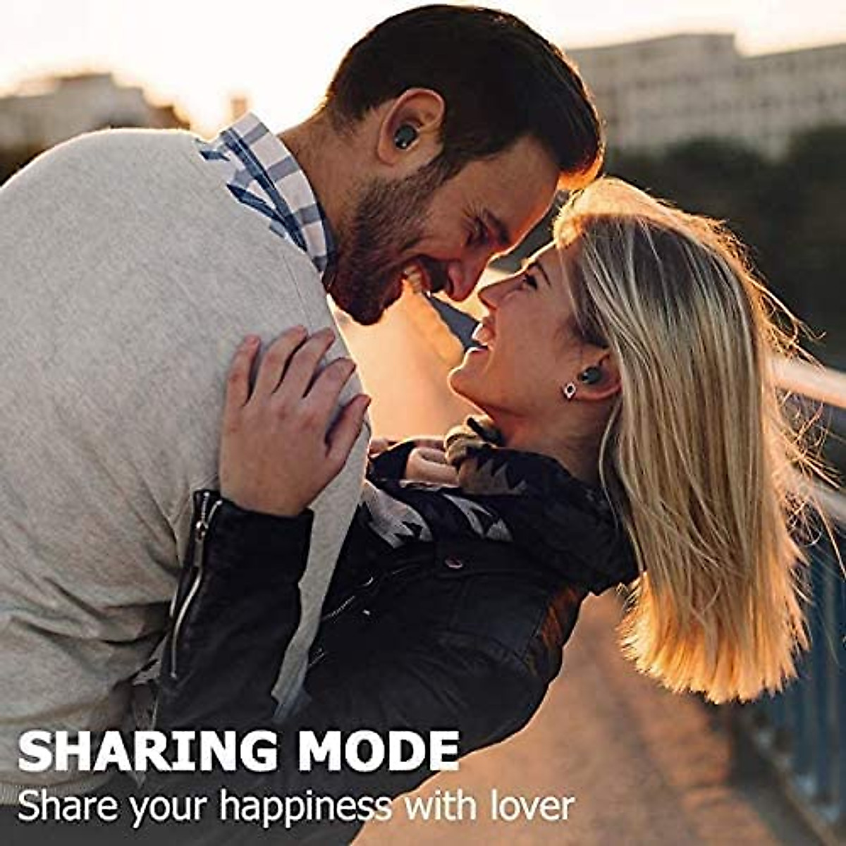 Wireless Earbuds, 30H Playtime Bluetooth Earphones Touch Control, Ear Hook Built-in Noise-canceling Microphone Headphones In-Ear Dual Bluetooth Headset with Built-in Mic for Work Sports Travel