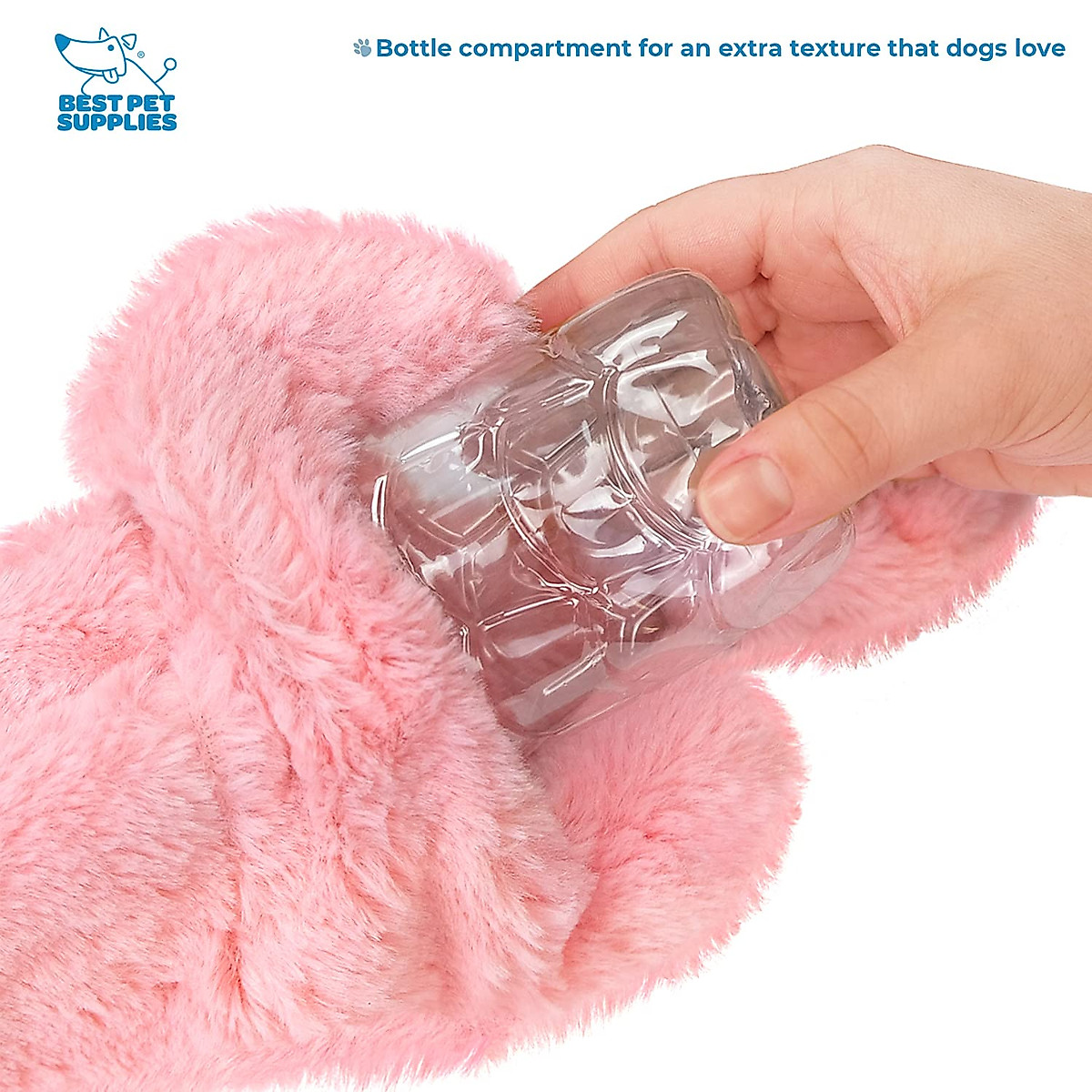 2-in-1 Fun Skin Stuffless Dog Squeaky Toy by Best Pet Supplies - Pig, Large