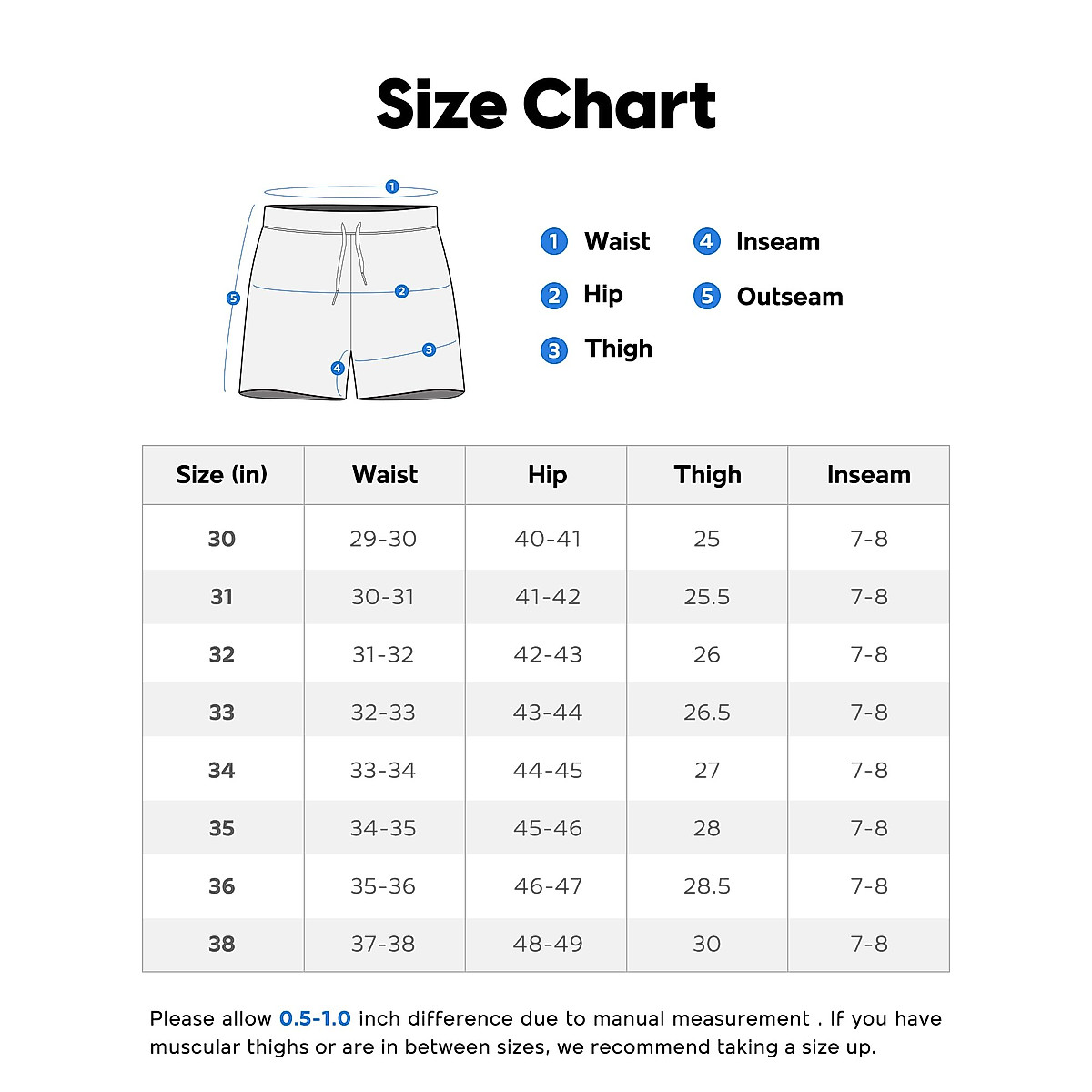 maamgic Men's Classic-fit 7" Cotton Casual Shorts Elastic Waistband with Multi-Pocket Daily Wear Walking Summer Outfit