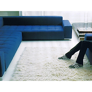 FLOKATI SHAG Beautiful Greek Flokati Rugs in Popular Sizes | Soft and Fluffy 3"" Organic Wool Pile | Premium 2000gsm Weight | Off White Wool Rug. (3' x 5')