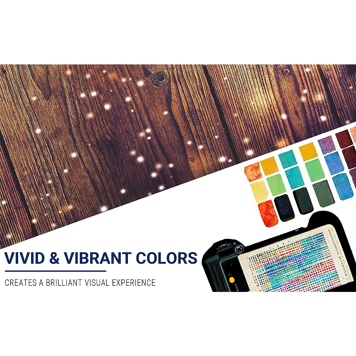 Allenjoy 5X7FT Snowflake Gold Glitter Christmas Wood Wall Holiday Photography Backdrop Xmas Rustic Barn Vintage Wooden Background for Kids Portrait Photo Studio Booth Photoshoot Photographer Props