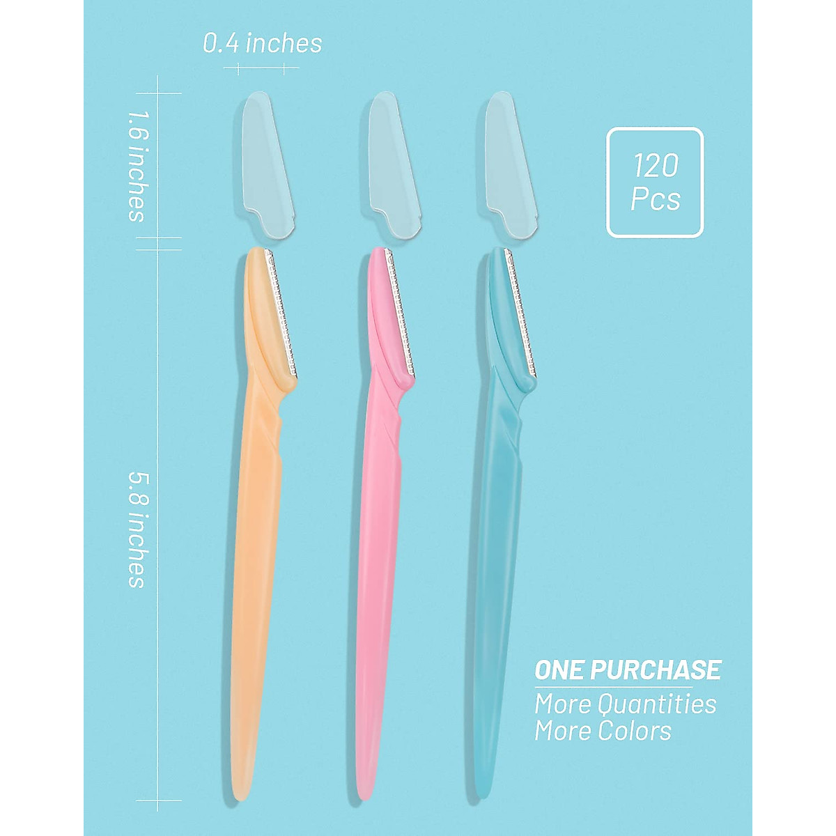 Eyebrow Razor for Women, 120 Pcs Dermaplaning Tool for Face Professional, Face Razor for Women Facial Hair Remover