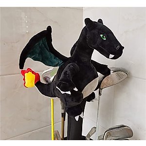 SJJSHH Golf Headcover,Flying Dragon Headcovers Creative Golf Club Head Cover for Golf Lovers black