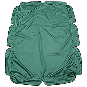 Cabilock Patio Swing Canopy Cover Outdoor Swing Canopy Replacement Chair Canopy Seat Furniture Sunshade UV Block Garden Swing Cover for Patio Yard Seat - Three seat 249x185cm (Green)