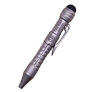 TACRAY Titanium Stylus Mini Pen, Bolt Action Small Pen with Branded Lamy Refill, Pocket Clip EDC Pen for Touch Screens
