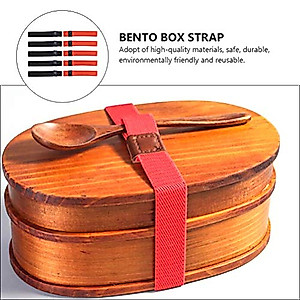 VOSAREA 10pcs Double Layer Lunch Box Elastic Band Outdoor Bento Lunchbox Strap