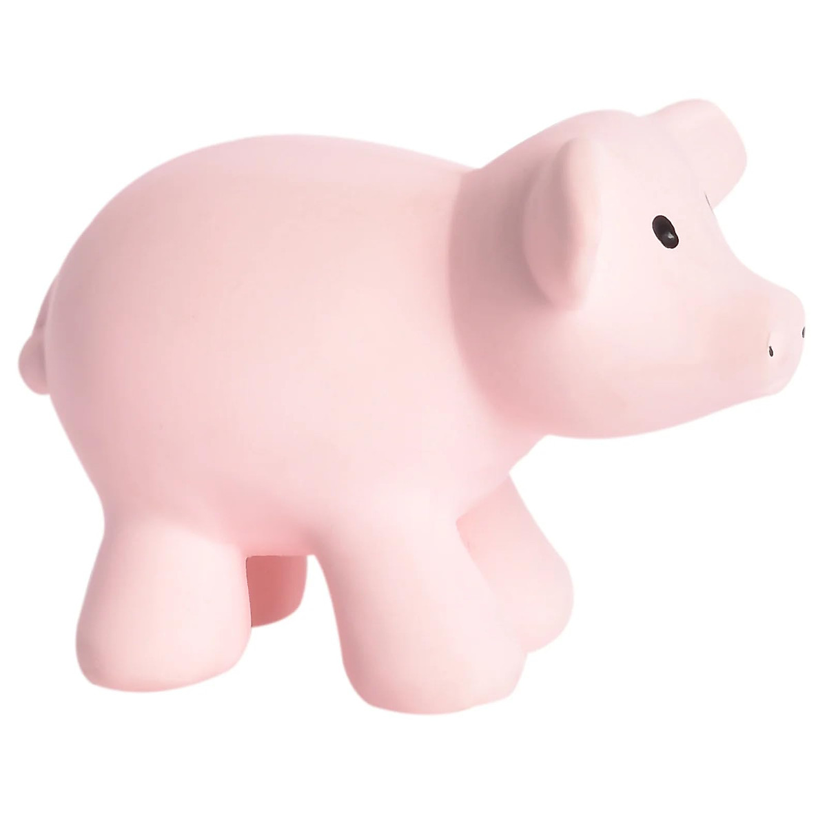 Tikiri My First Farm Animal Pig Natural Rubber Rattle (Pink)