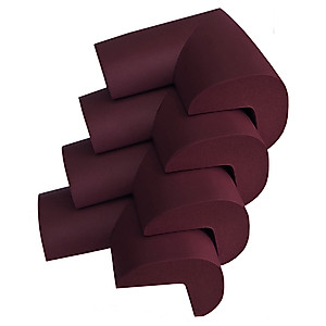 Premium Corner Guards from Bow-Tiger™ - 16 Corner Cushion Bumpers - Extra Dense Safety Foam Furniture and Table Protectors - Coffee