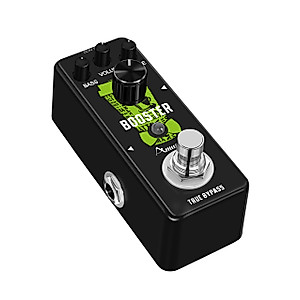 Amuzik Guitar Effect Pedal Booster Analog Guitar Boost Effects Pedals For Electric Guitar Classic Pure Signal Amplification Mini Size True Bypass