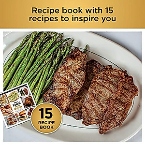 Ninja FG551 Foodi Smart XL 6-in-1 Indoor Grill with Air Fry, Roast, Bake, Broil & Dehydrate, Smart Thermometer, Black/Silver