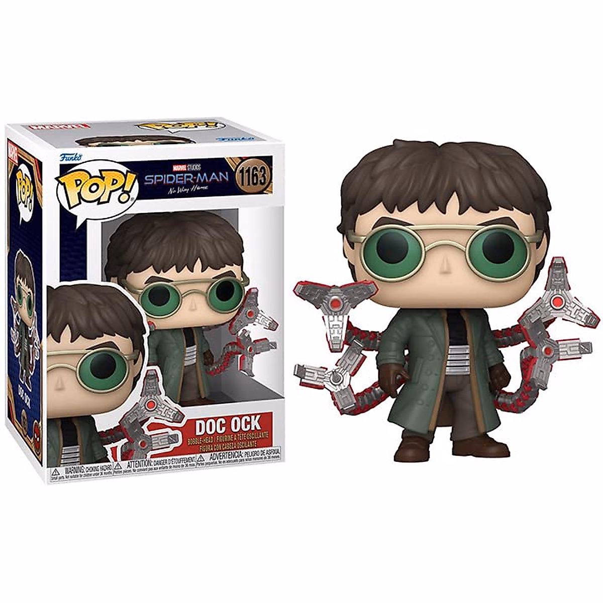 Funko No Way Home + Protector: Spider-Man (Series 3) Pop! Marvel Vinyl Figure (Bundled with ToyBop Box Protector Collector Case) (Doctor Octopus)