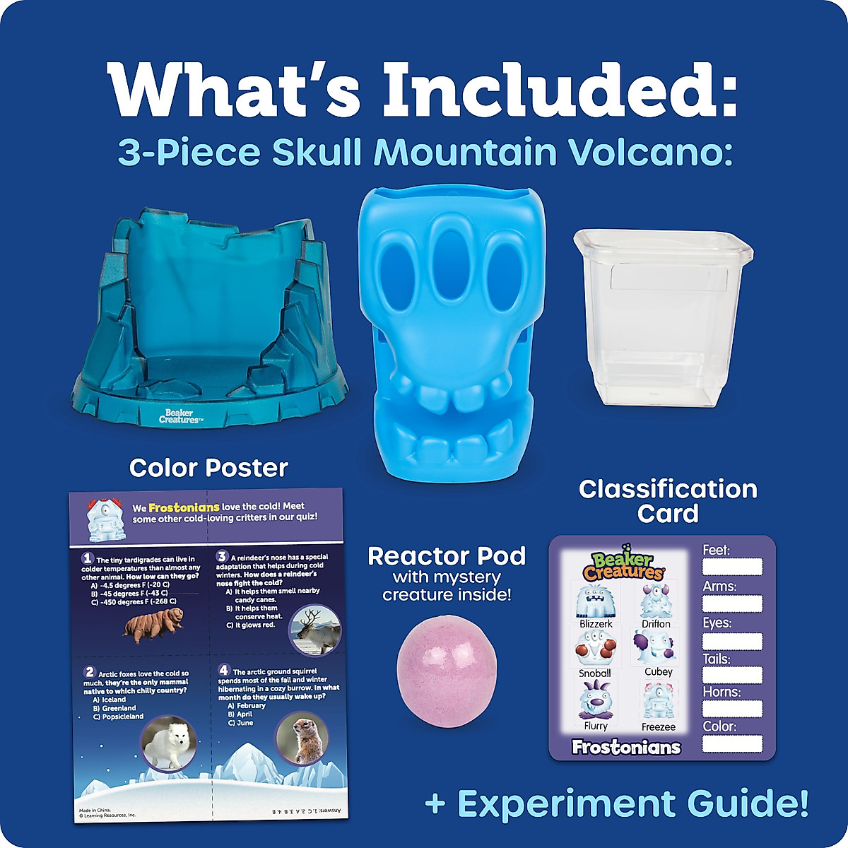 Learning Resources Beaker Creatures Skull Mountain Volcano, Preschool Science, STEM Toys, Fun Science Experiments for Kids, Ages 5+