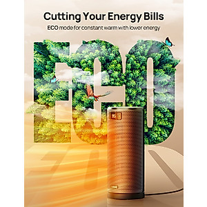 Rellorus Space Heaters for Indoor Use, 1500W Fast Heating Portable Electric PTC Ceramic Heaters, with ETL Certified, Remote, Thermostat, 80° Oscillating, Night Light, for Bedroom Large Room Office