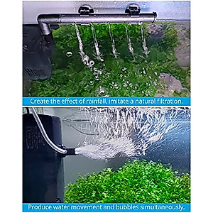 NICREW Aquarium Internal Filter, Submersible Power Filter with Multiple Function, Aeration System with Sponge Filter for Fish Tanks 10-20 Gallon, 100 GPH, 7W