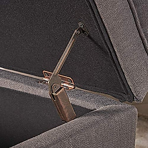 Christopher Knight Home Juliana Fabric Storage Ottoman, Gray