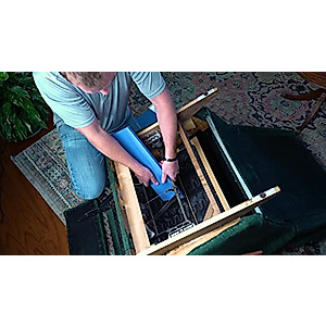 SagsAway 4 Piece Sagging Recliner DIY Repair Kit. No Tools Needed. High Density, Flexible Foam Padding Reinforcement. Four 18 Inch Firm Supports Per Set, Per Seat to Extend The Life of Recliners, Blue