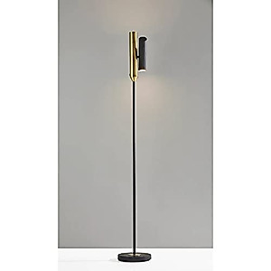 Adesso 4079-01 Vega LED Torchiere, 68 in, 24W, Black Finish, 1 Floor Lamp